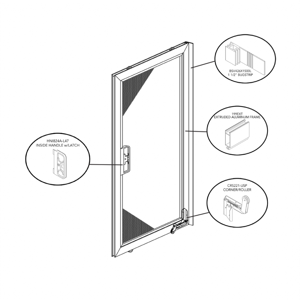 199EXT - Extruded Patio Door Screen - RiteScreen Shop