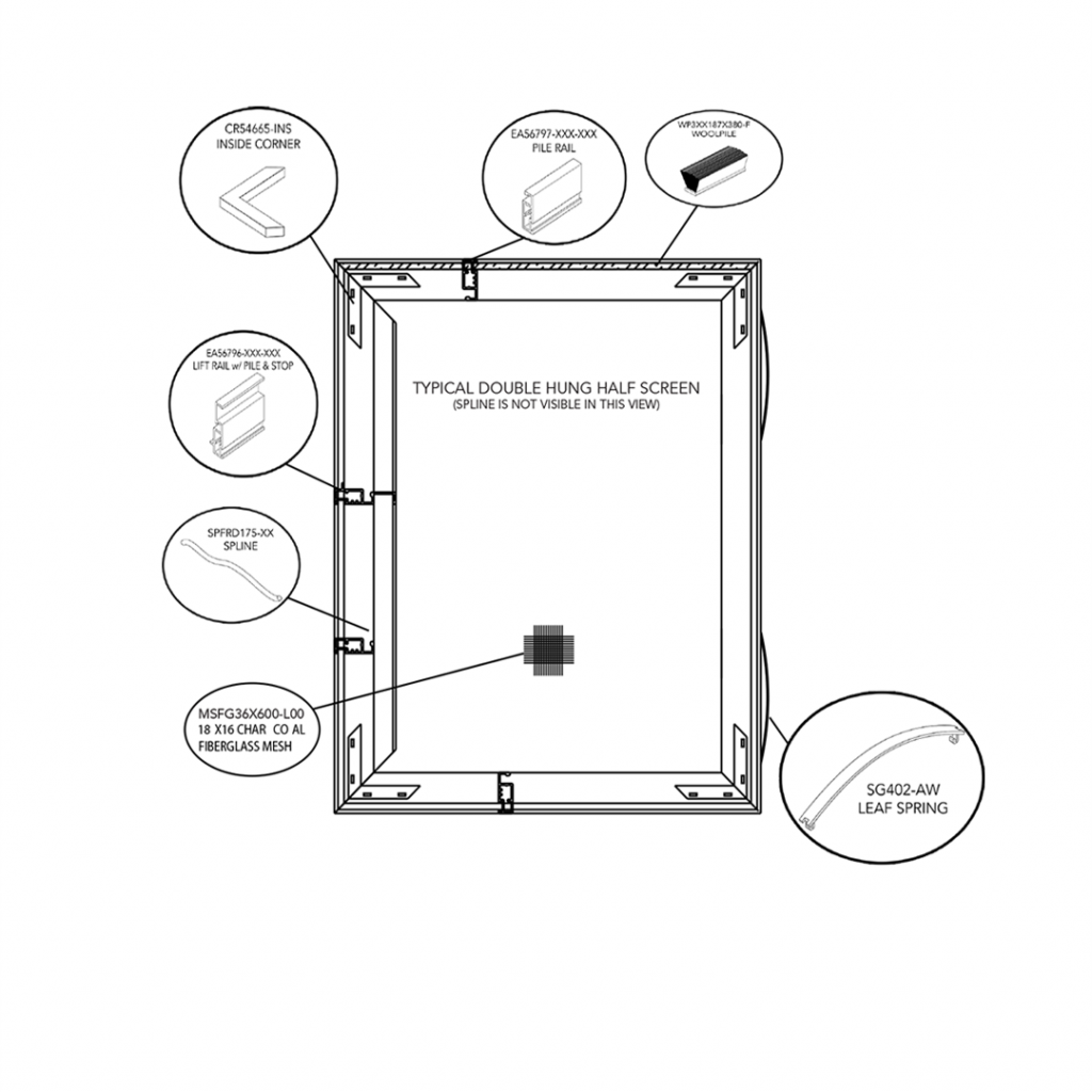 DH6 - Double Hung Half Screen - RiteScreen Shop