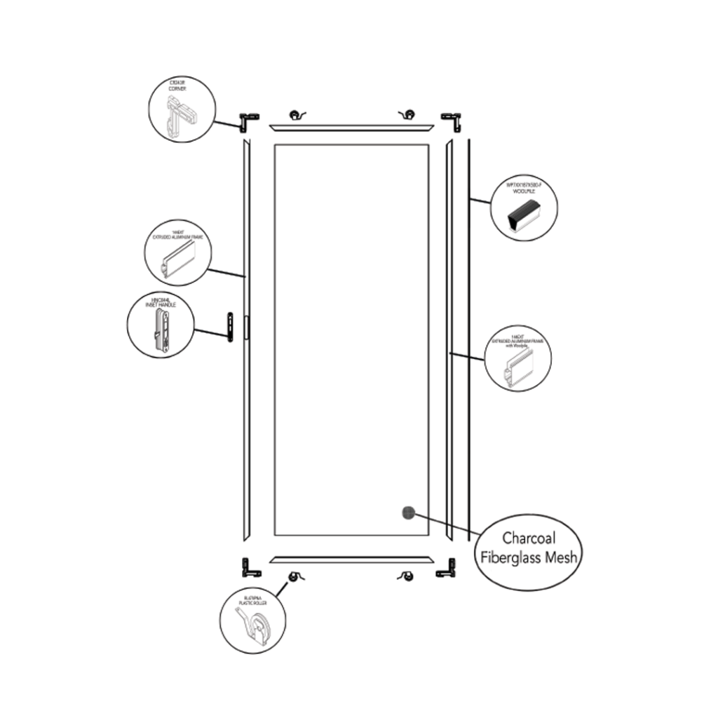 144EXT Knock-Down Door Kit - RiteScreen Shop